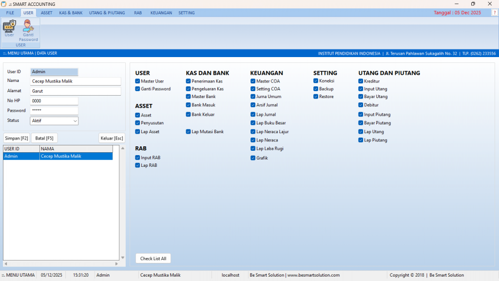 SOFTWARE AKUNTANSI KEUANGAN – Be Smart Solution